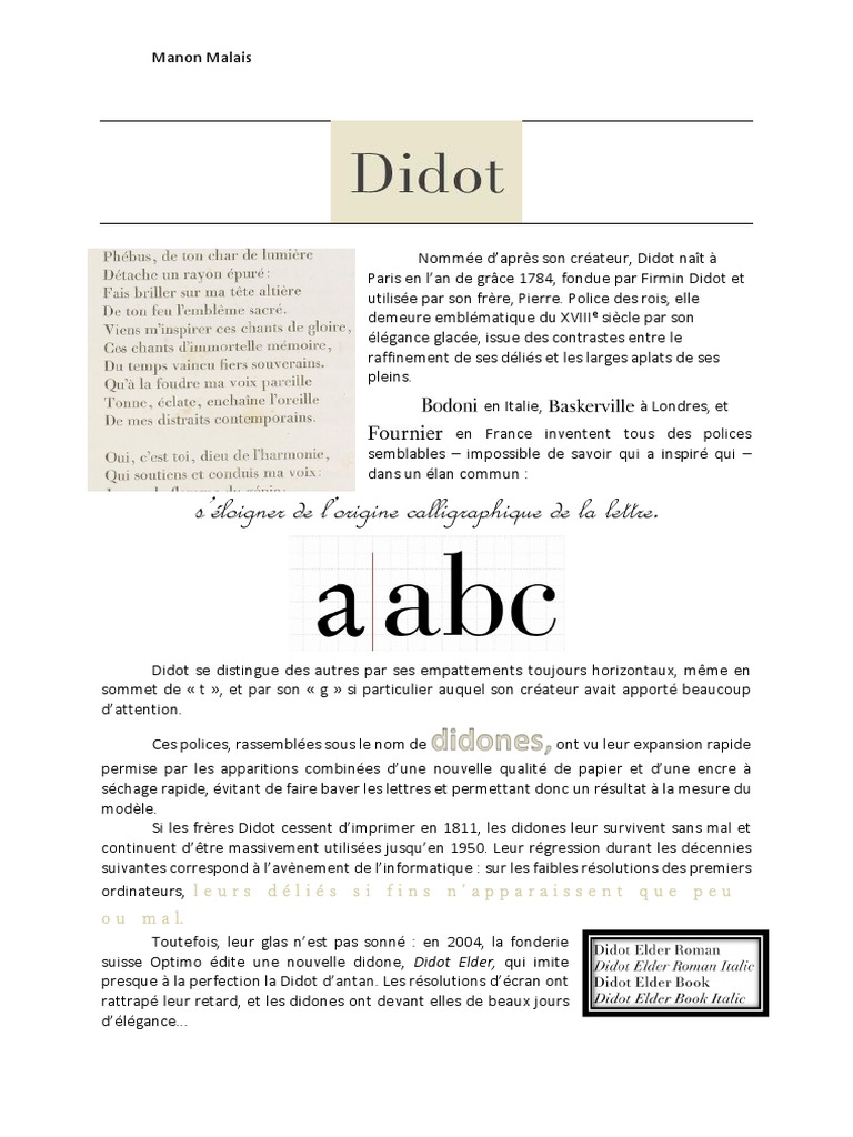 Didot Font History | PDF