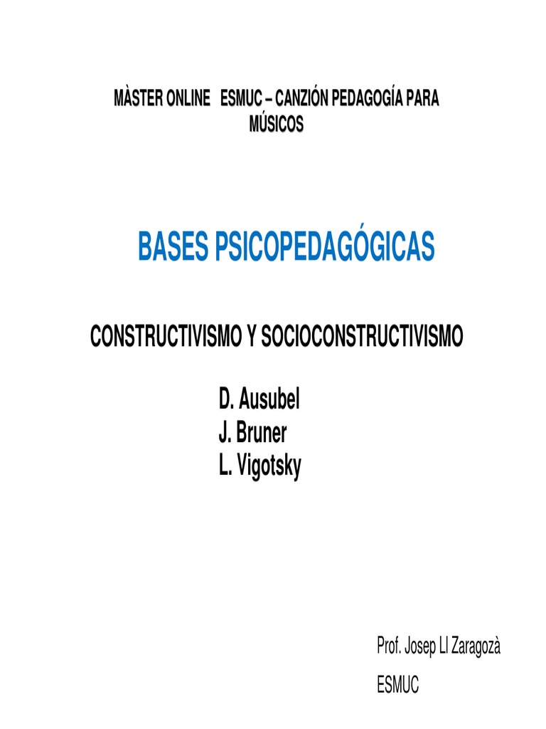 Constructivismo y Socioconstructivismo | PDF | Constructivismo ...