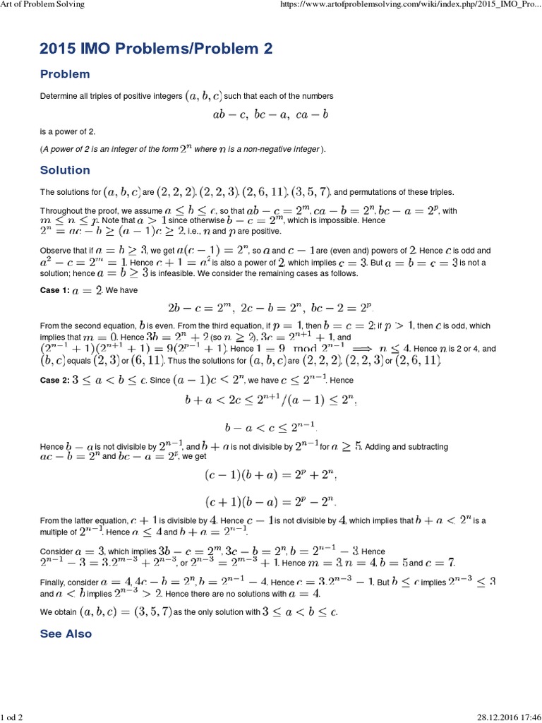 Art of Problem Solving | PDF