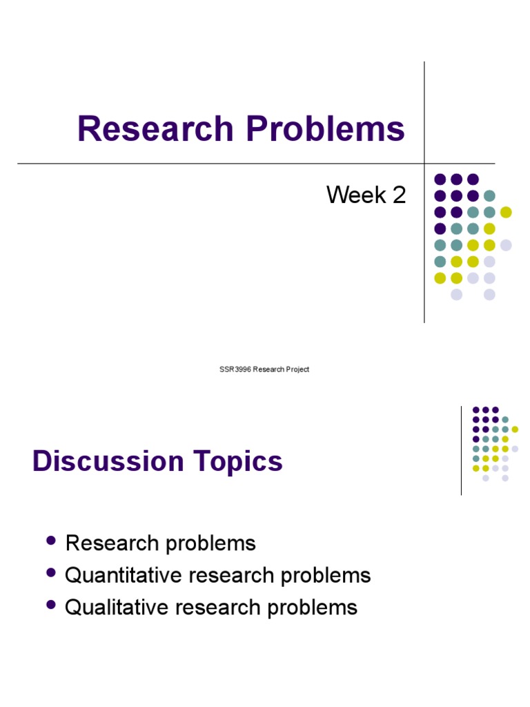 Research Problems | PDF | Categorical Variable | Hypothesis