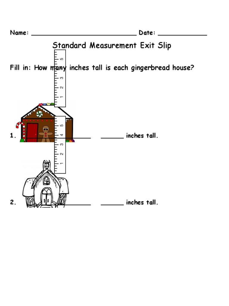 Gingerbread House Height Measurement Form | PDF