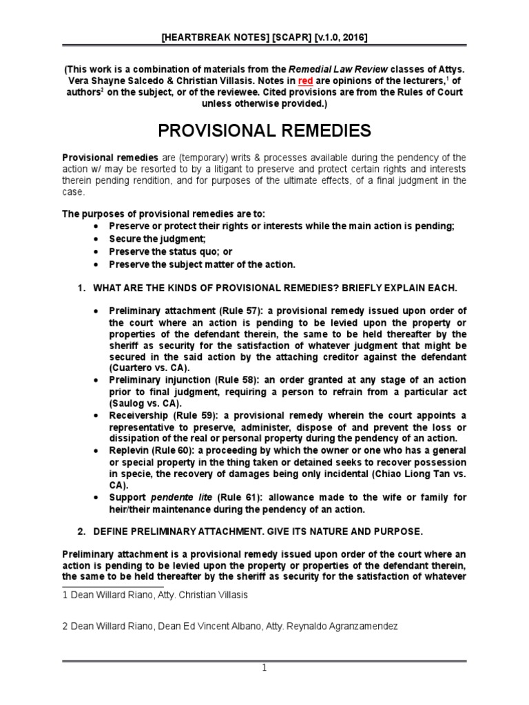 03 Remedial Law (SCAPR) | PDF | Certiorari | Injunction