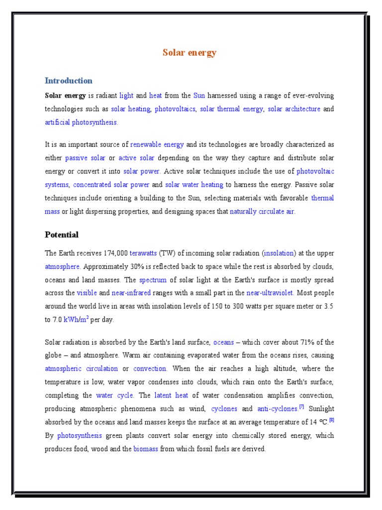 Solar Energy | PDF | Solar Energy | Photovoltaics