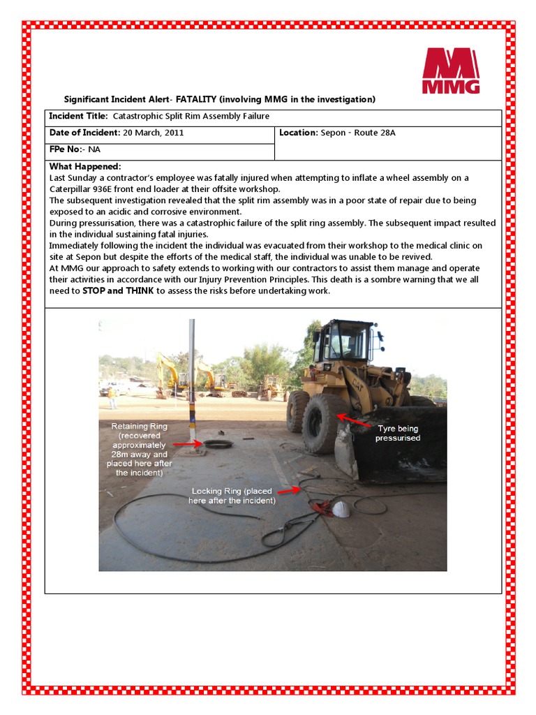 MMG Split RIM Assemby Failure | PDF | Tire | Risk Assessment