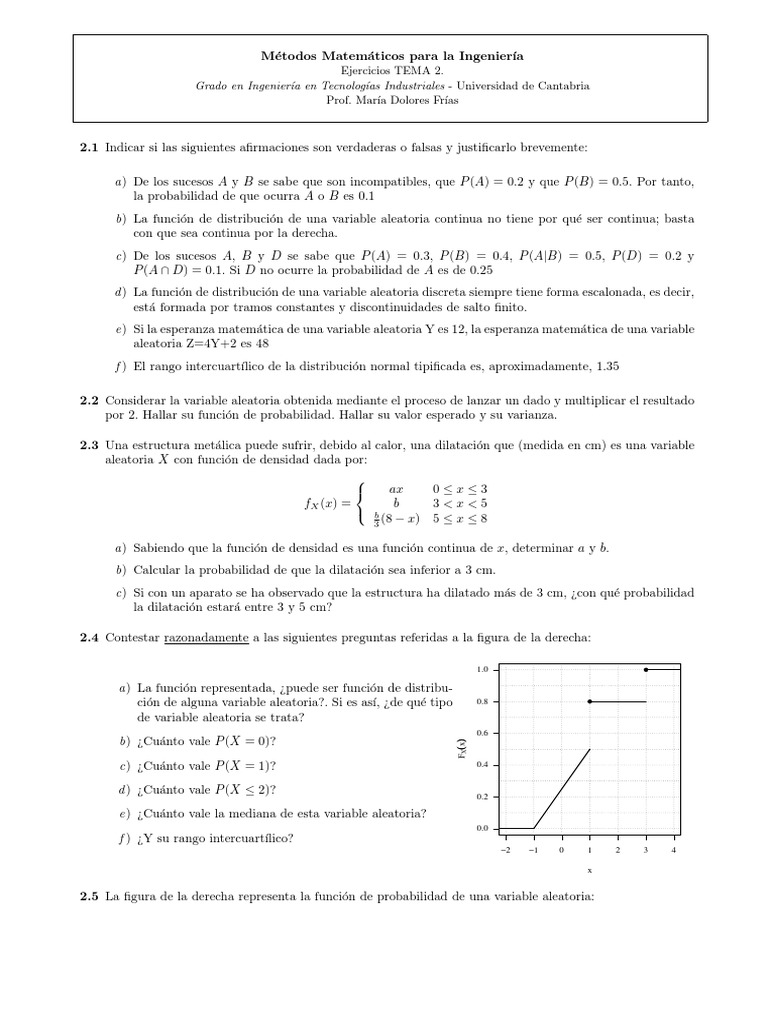Ej Prob PDF | PDF | Variable aleatoria | Estadísticas