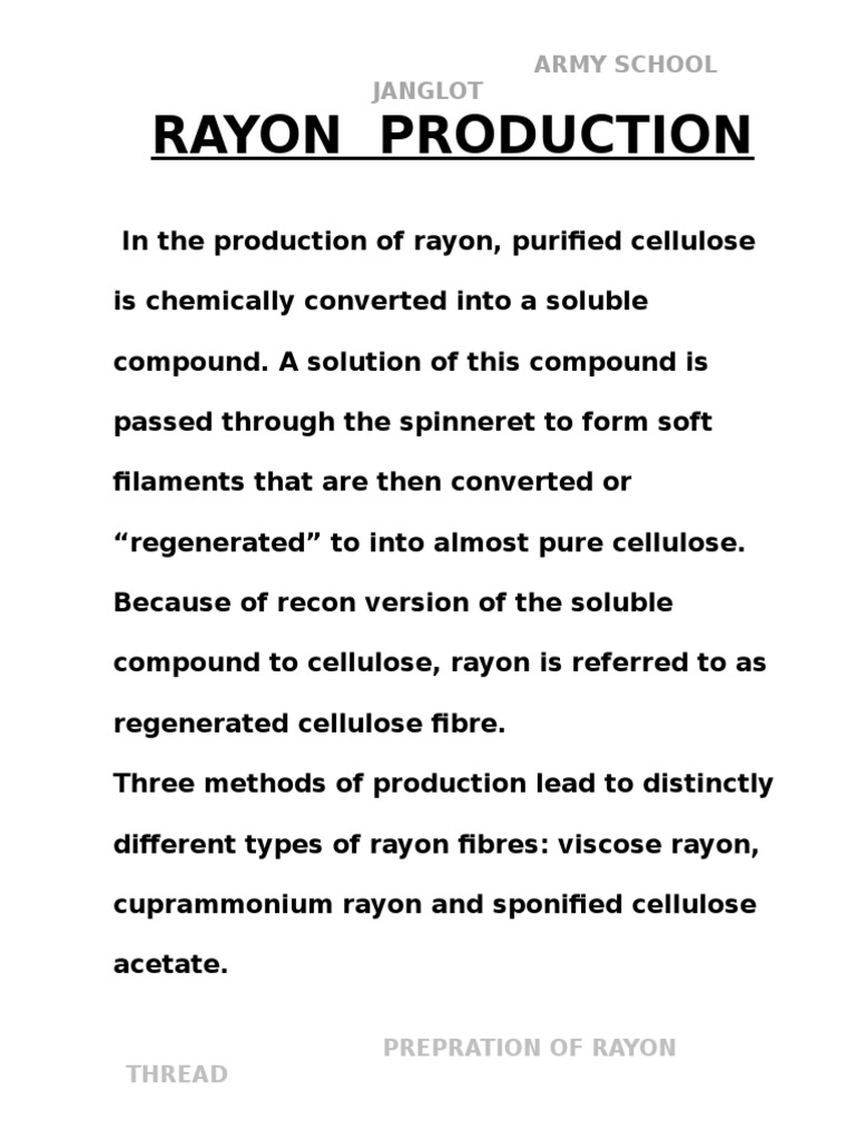 Rayon | PDF | Rayon | Cellulose