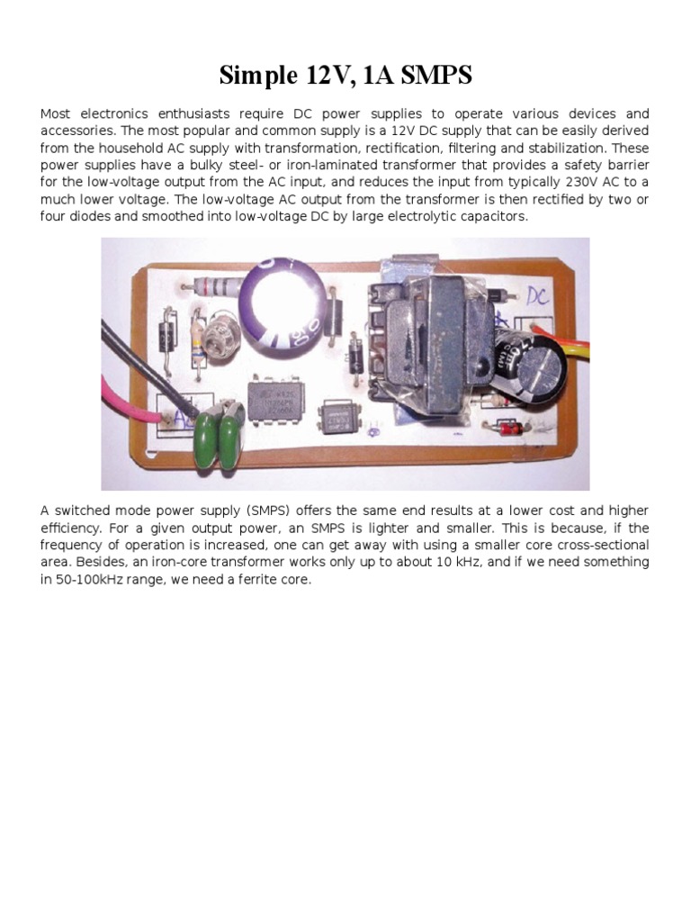 SMPS CKT | PDF | Rectifier | Mosfet