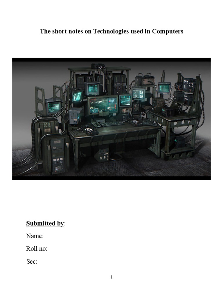 The Short Notes On Technologies Used in Computers | PDF