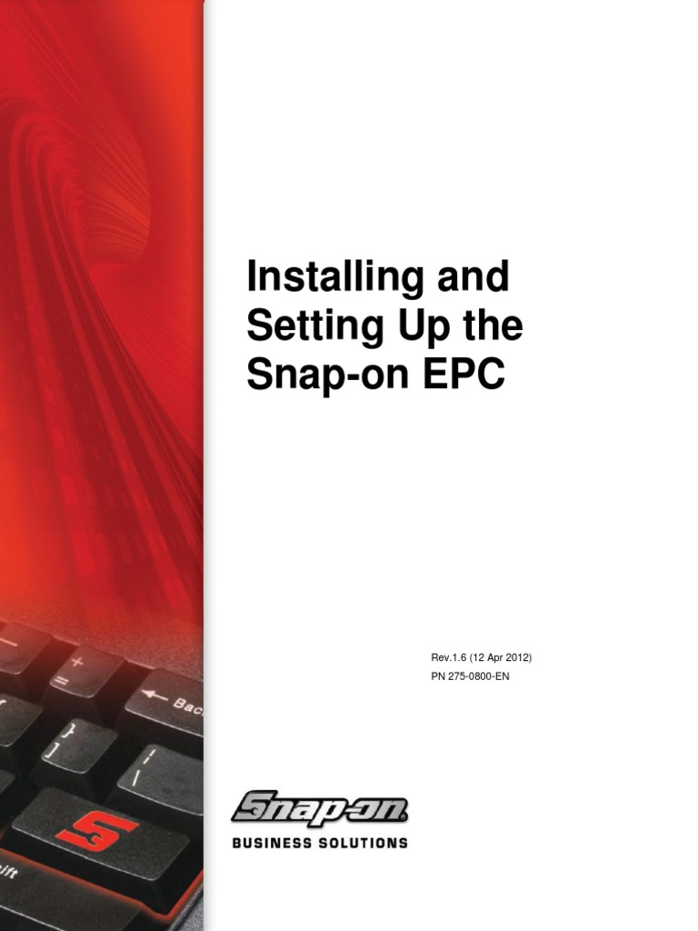 800-En Snap-On EPC Installation Guide | PDF | Windows 7 | Microsoft Windows