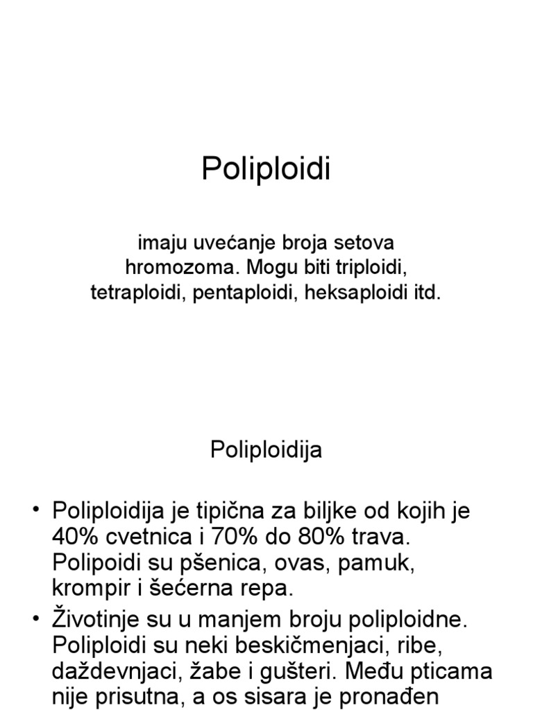13 Poliploidija | PDF | Home & Garden | Wellness