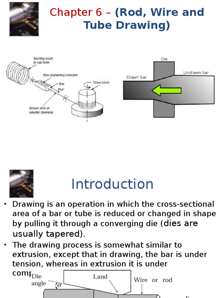 Bulk Deformation Process Wire Rod Tube Drawing Ch6 | PDF | Building ...