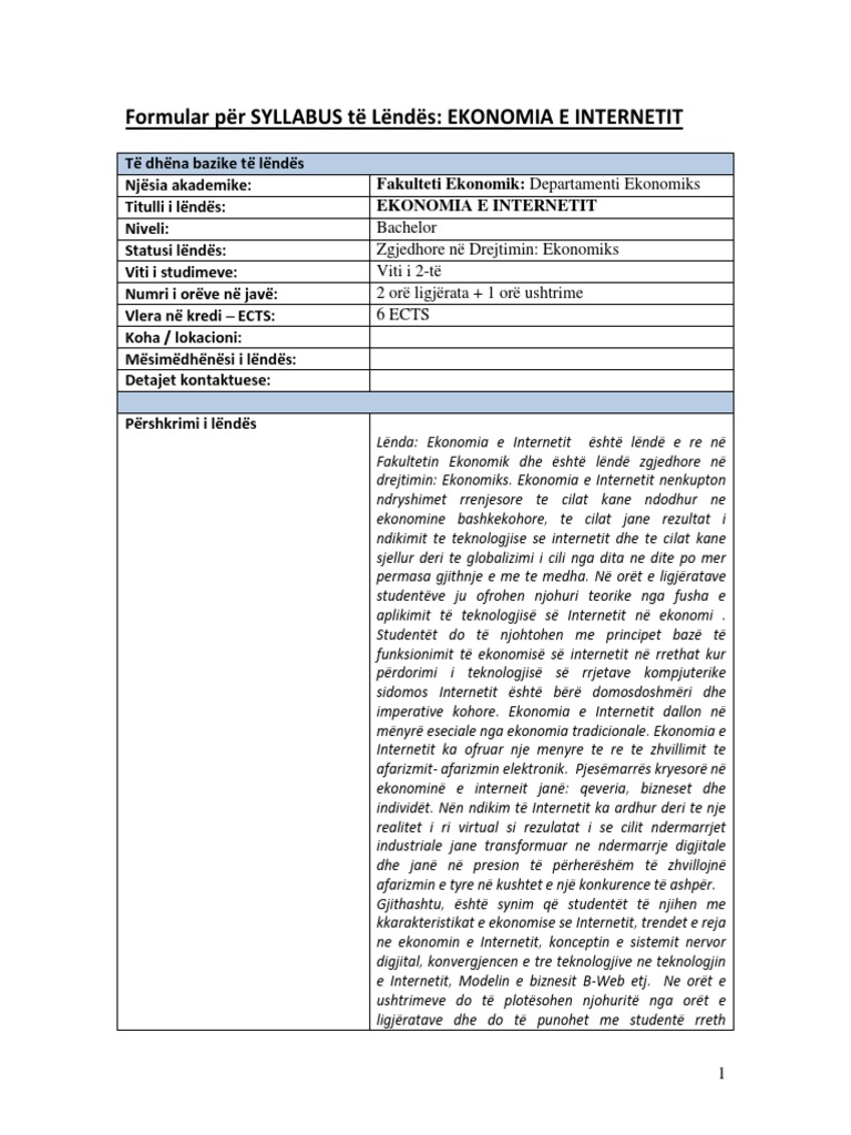 Ekonomia e Internetit | PDF