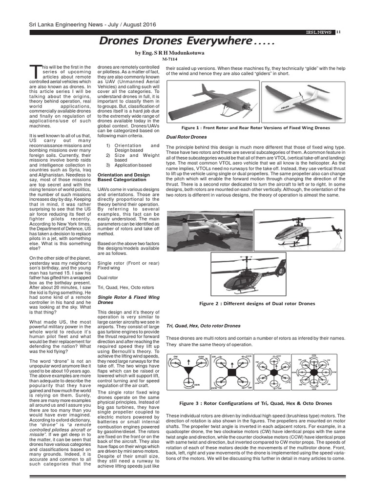Understanding Drones: Types and Uses | PDF | Quadcopter | Unmanned ...