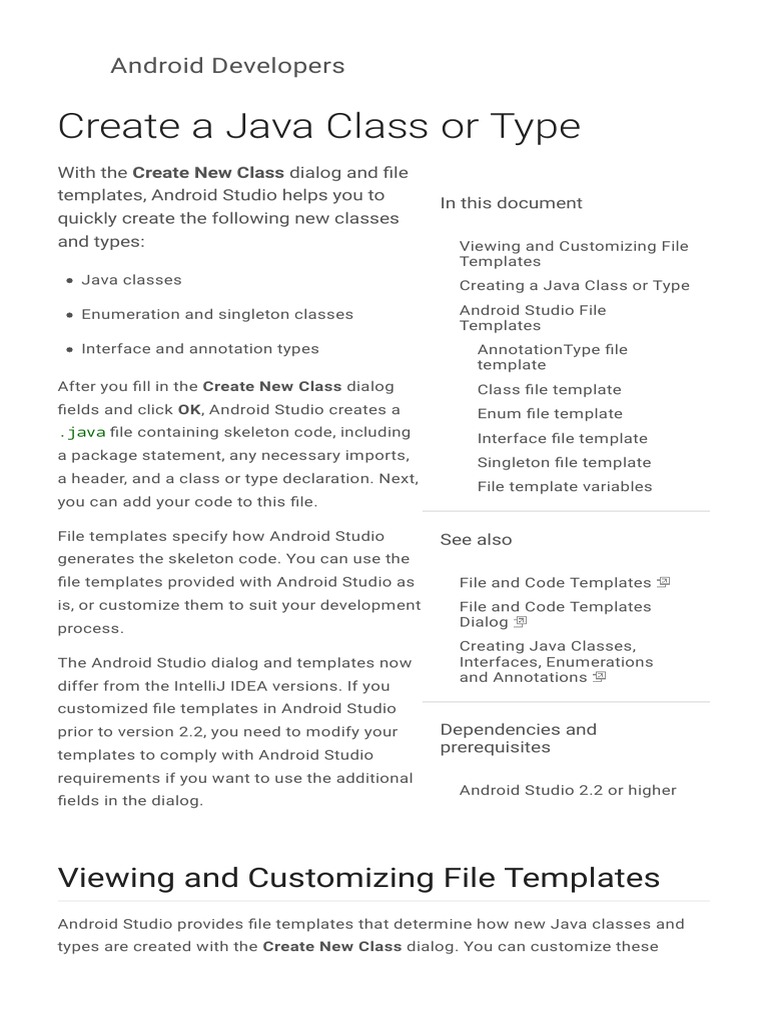 Create A Java Class Or Type Pdf Java Programming Language Class 6256