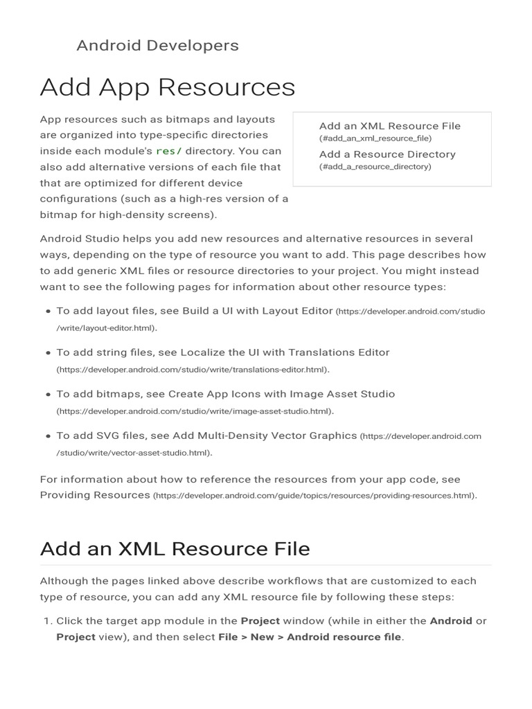 Add App Resources | PDF | Directory (Computing) | Android (Operating System)