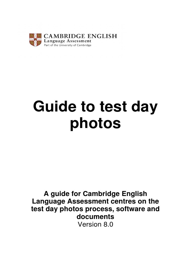 Test Day Photo Guide for Cambridge | PDF | Personal Computers | Laptop