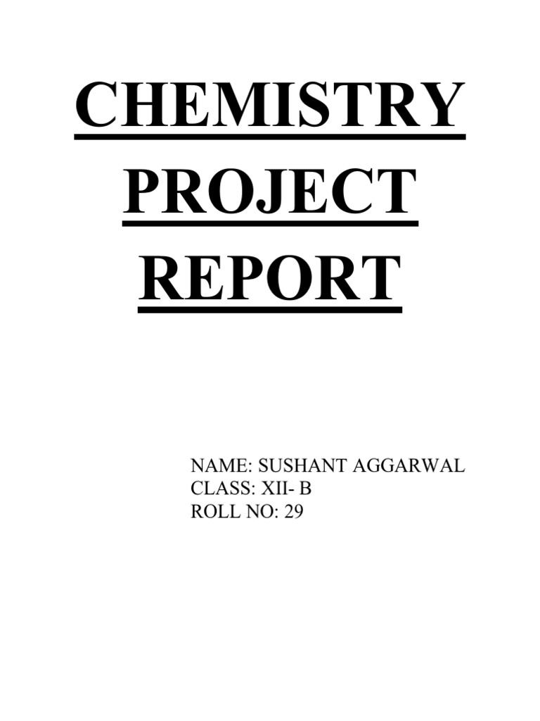 Chemistry Project Report | PDF