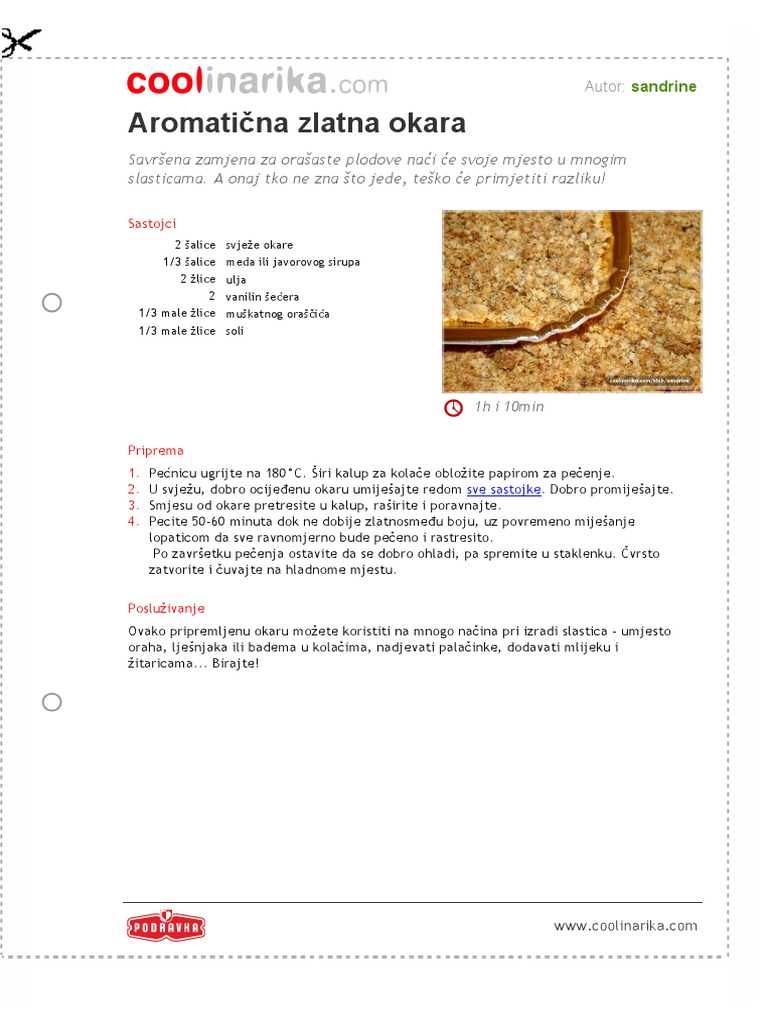 Aromaticna Zlatna Okara | PDF
