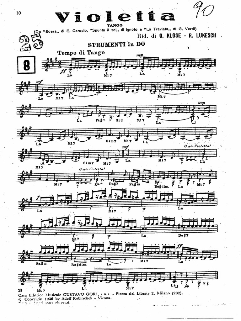 VIOLETTA Tango PDF | PDF
