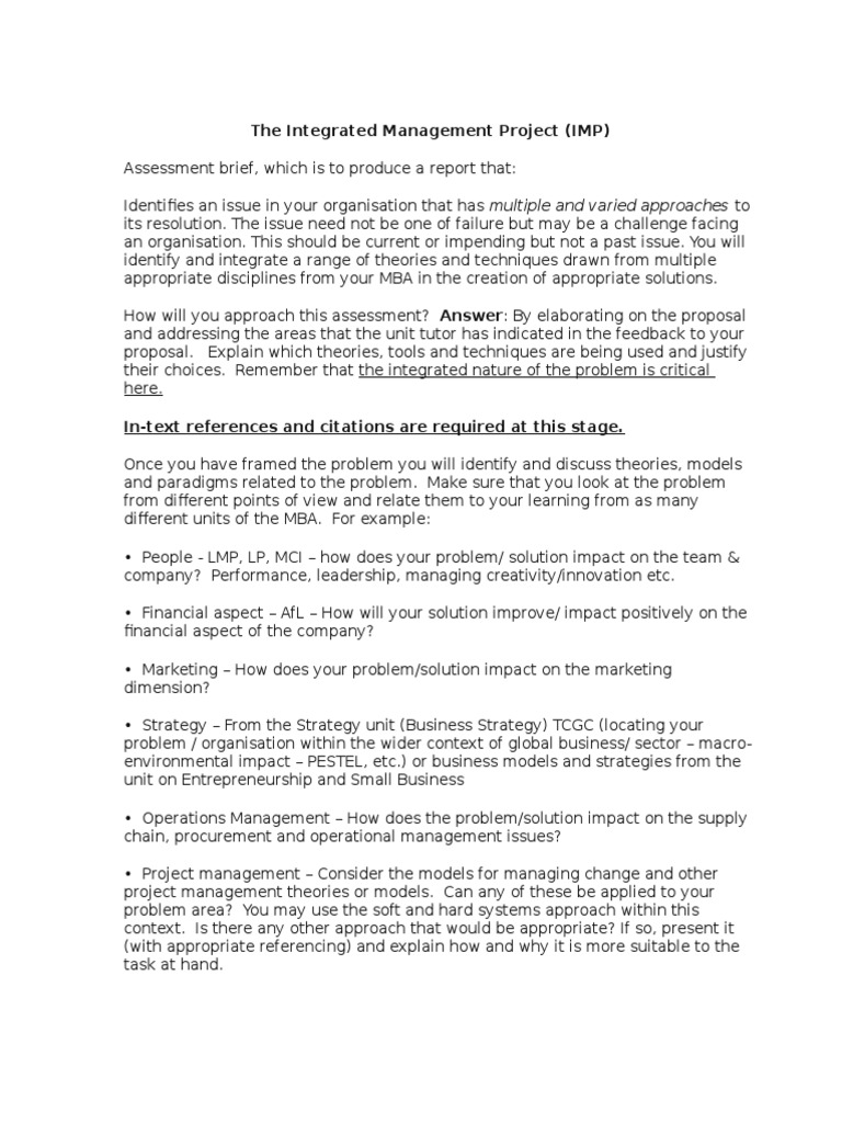 The IMP Task | PDF | Strategic Management | Project Management