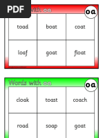 Oa Sound Words List and Examples | PDF