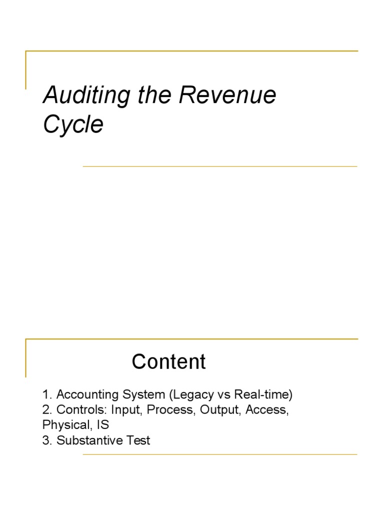 Audit The Revenue Cycle | PDF | Inventory | Invoice