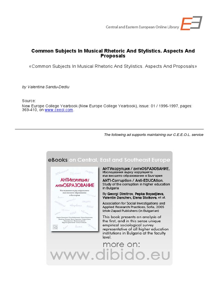 Common Subjects in Musical Rhetoric and PDF | PDF | Rhetoric | Composers