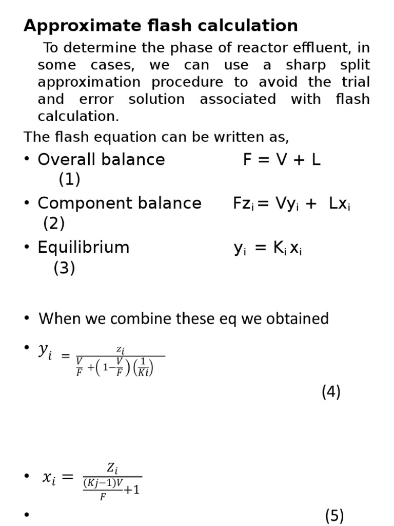 Approximate Flash Calculations | PDF | Materials Science | Chemical ...