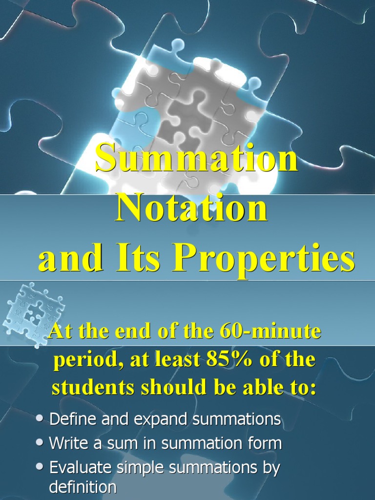 Summation Notation and Its Properties | PDF | Summation | Mathematics