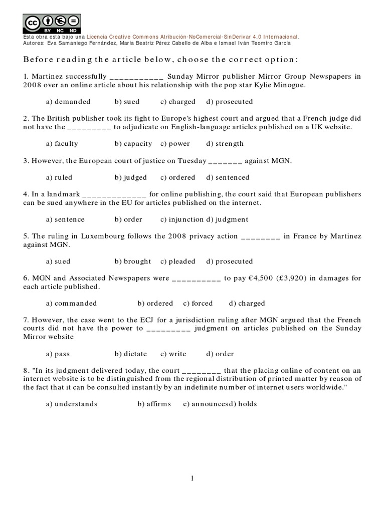 Martinez Text With Answer Key | PDF | European Court Of Justice ...