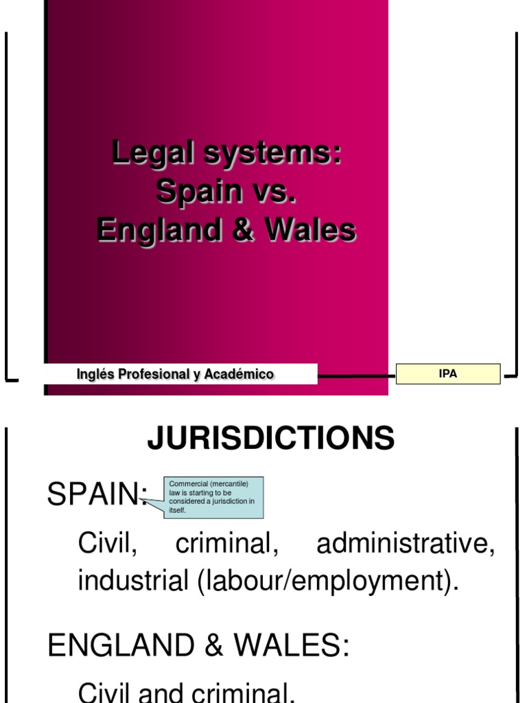 Differences in Legal Systems | PDF