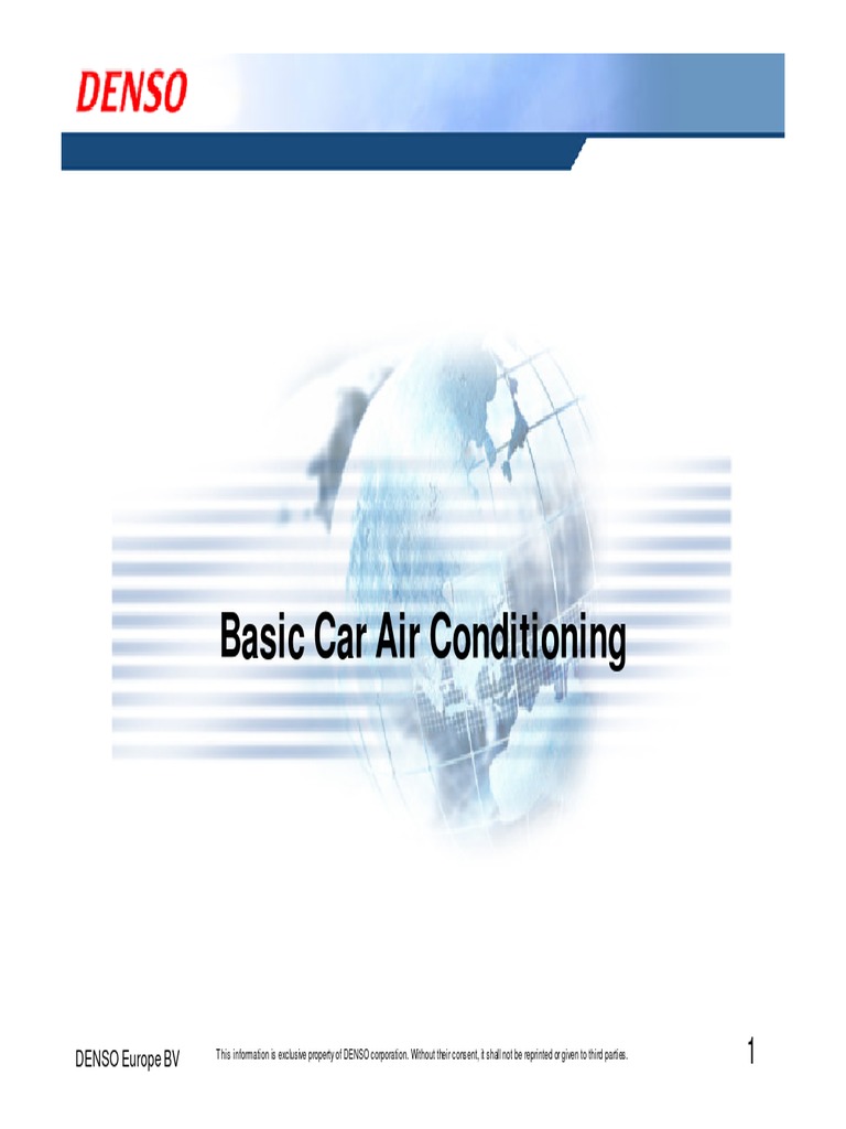 Basic Car Air Conditioning: DENSO Europe BV | PDF | Air Conditioning | Hvac