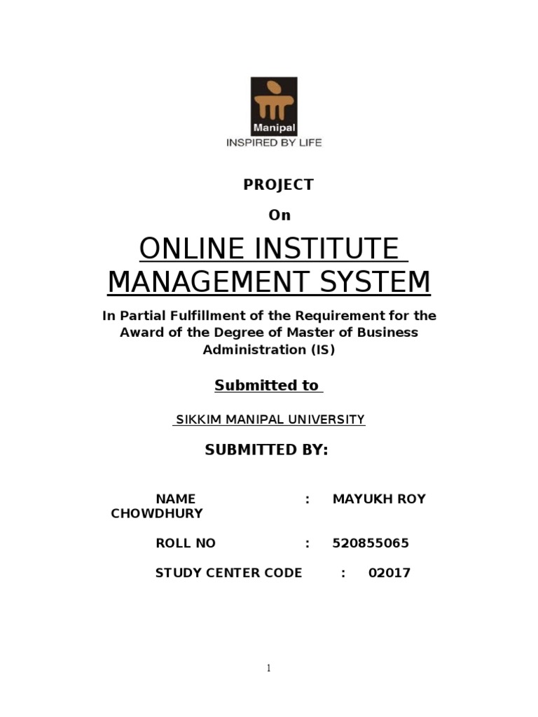 Institute Management System Report Pdf Databases Software Development