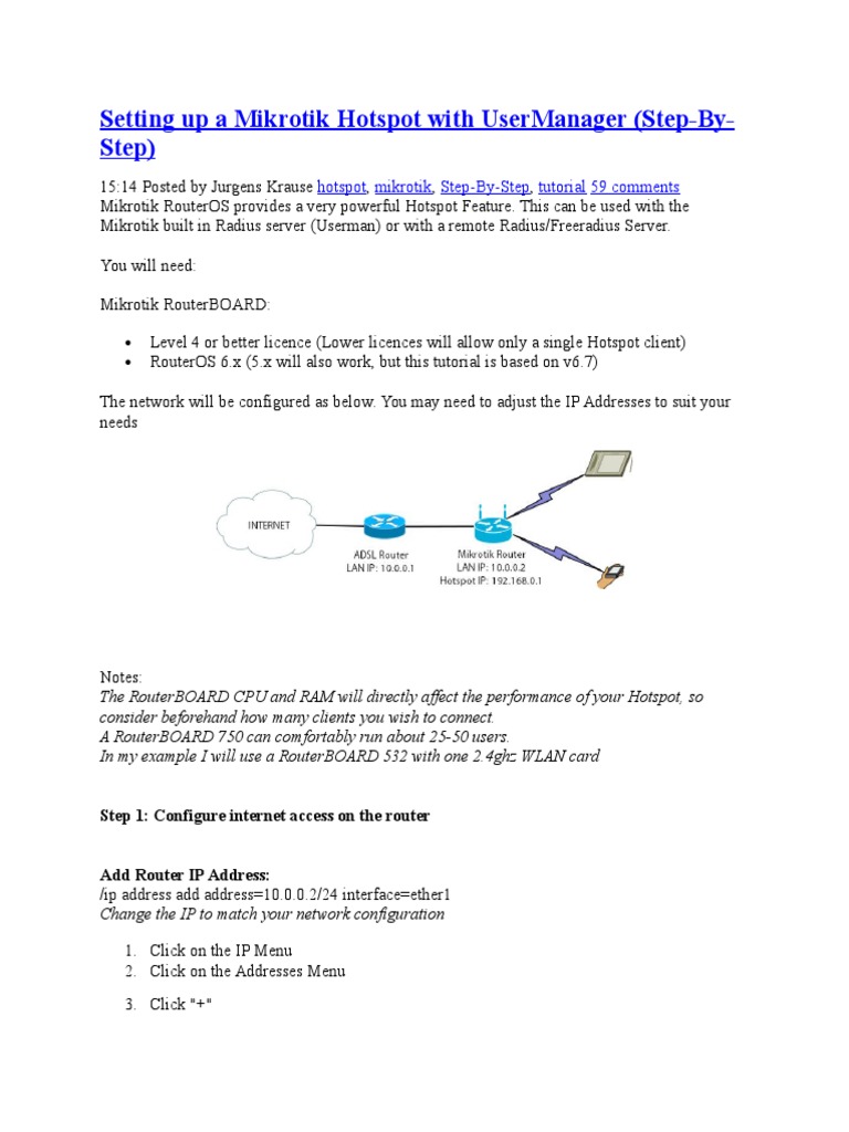 Mikrotik Hotspot | PDF | Ip Address | Domain Name System
