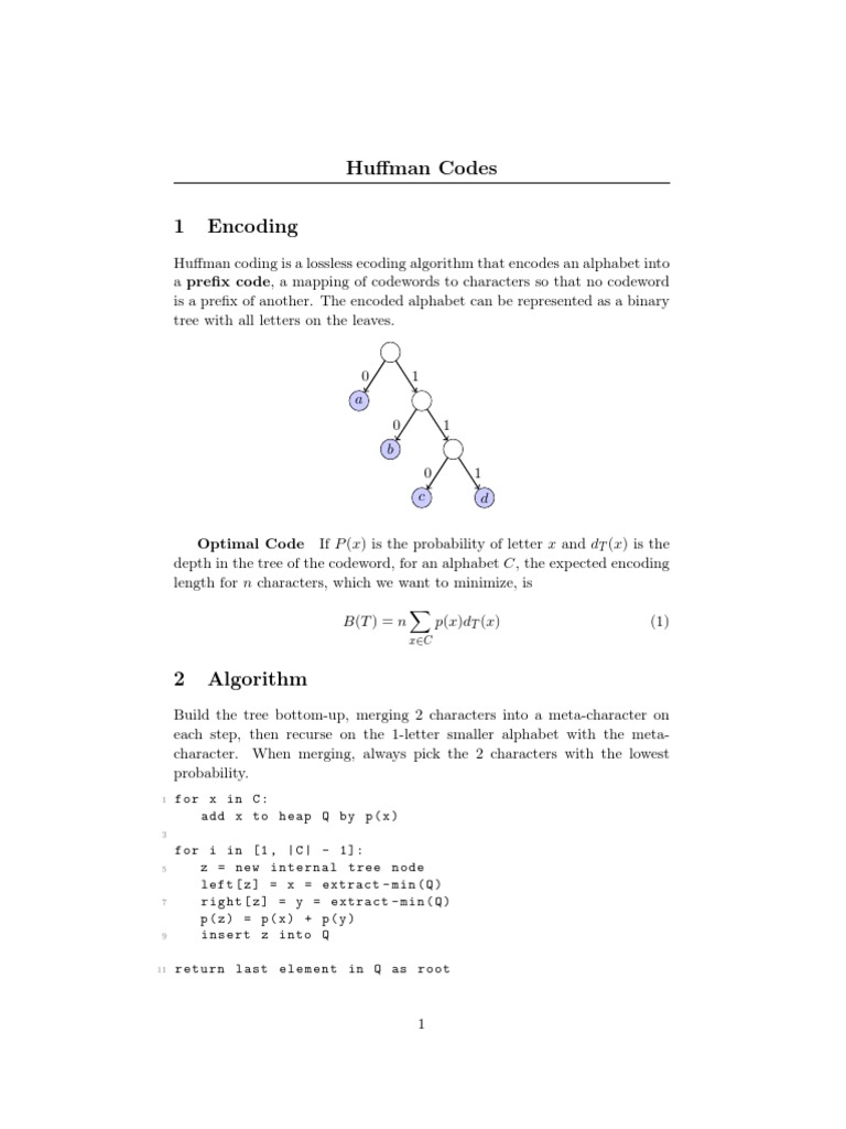 Huffman Codes: Forxinc: Addxtoheapqbyp (X) | PDF | Code | Theoretical Computer Science