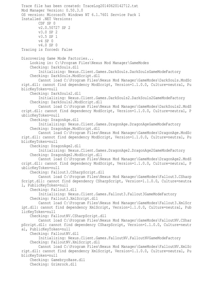 Trace Log 20140620142712 | PDF | Ibm Pc Compatibles | Personal Computers