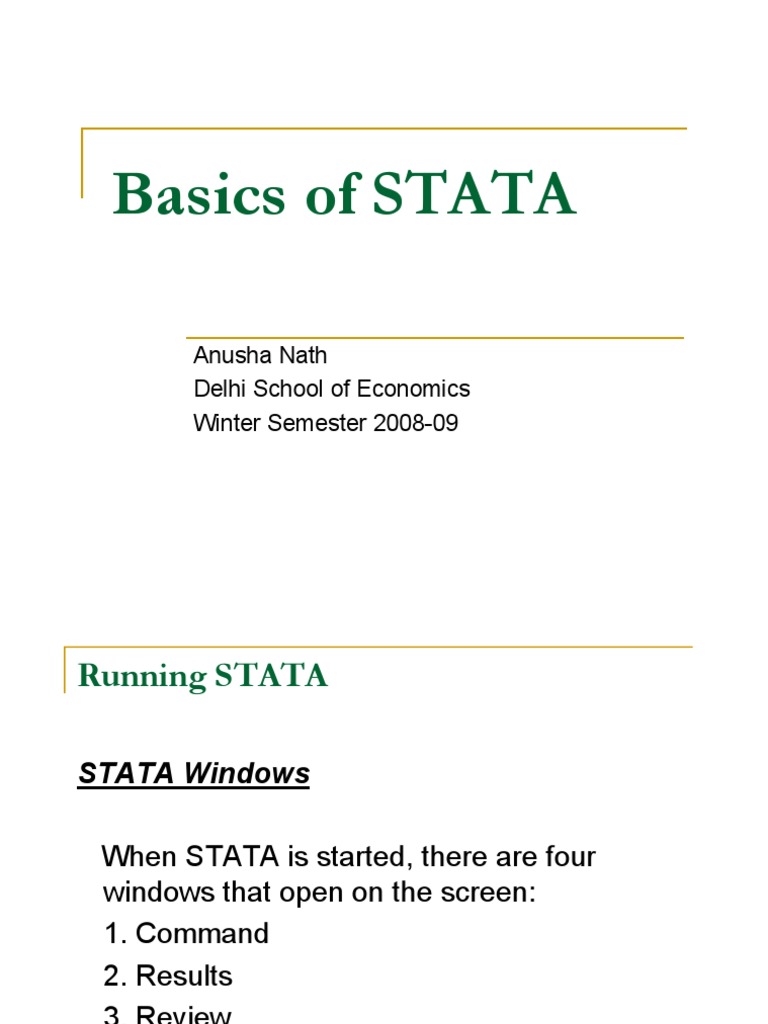 STATA Tutorial I | Download Free PDF | Comma Separated Values | Variable (Computer Science)