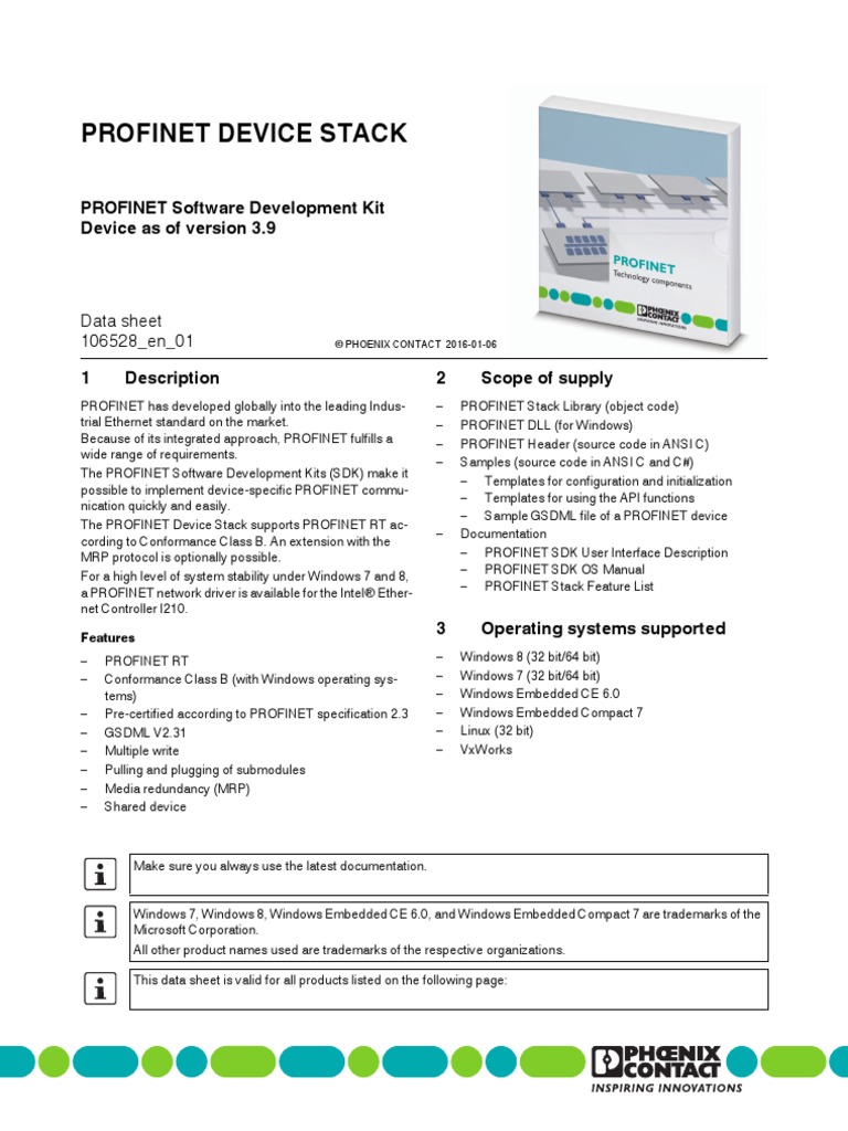 DB en Profinet Device Stack 106528 en 01 | PDF | Operating System ...