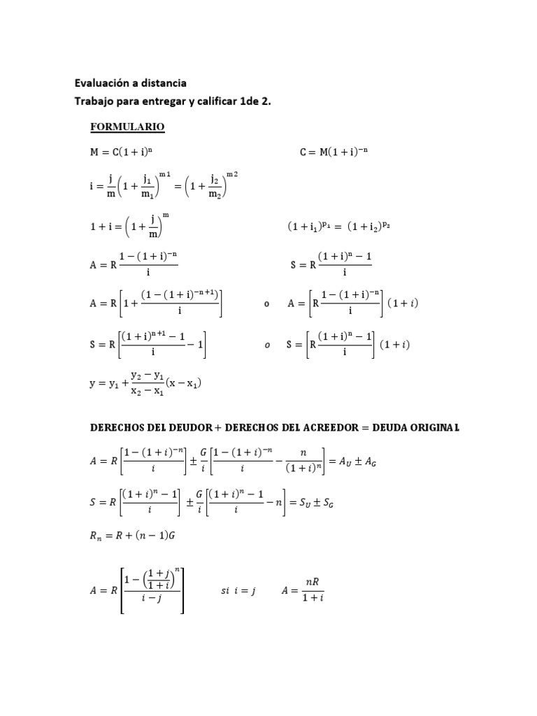 Solucionario Matematica Financiera 1er y 2do Trabajo | PDF | Crédito ...