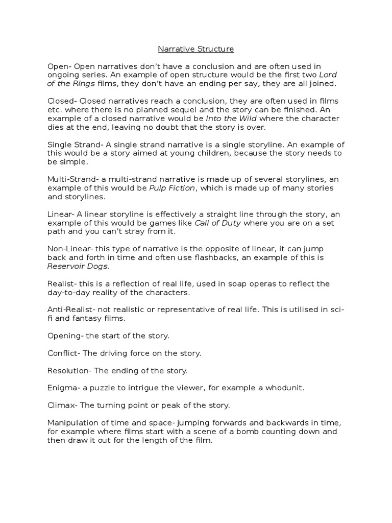 Narrative Structure | PDF