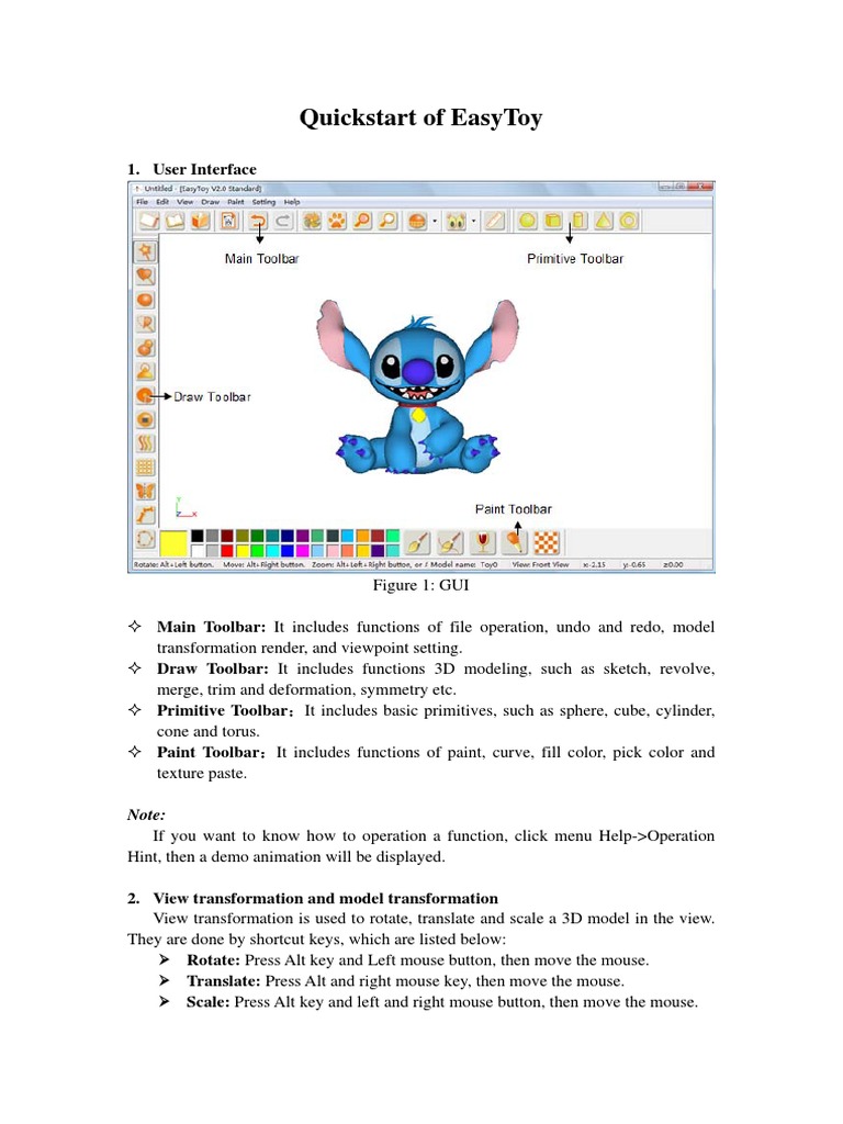 EasyToy Quickstart Guide | PDF | Computers