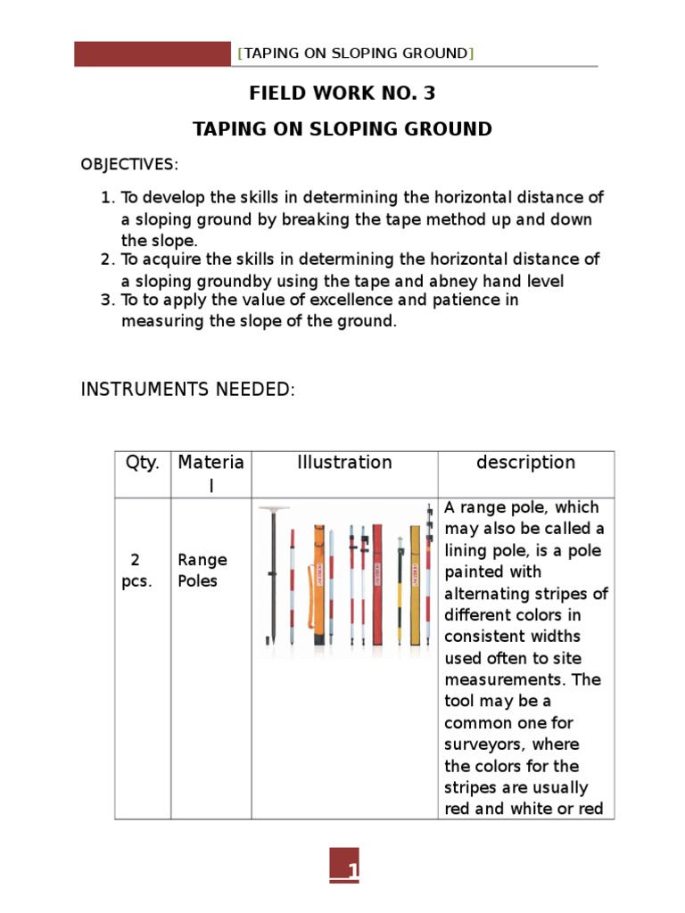 Field Work No 3 Surveying | PDF | Surveying | Measurement