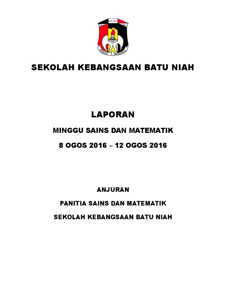 Laporan Minggu Sains Dan Matematik | PDF