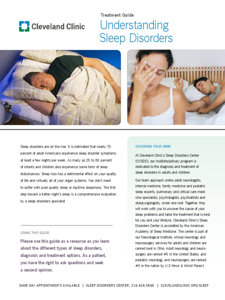 Sleep Disorders Treatment Guide | PDF | Sleep Apnea | Insomnia