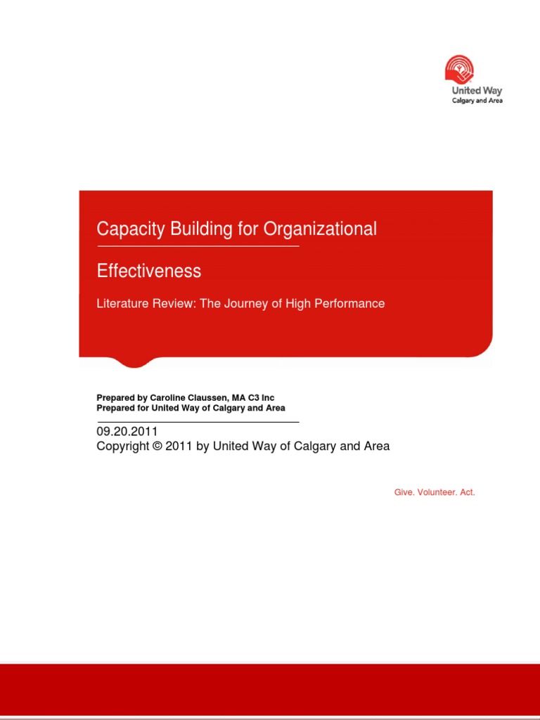 Capacity Building For Organizational Effectiveness | PDF | Capacity ...
