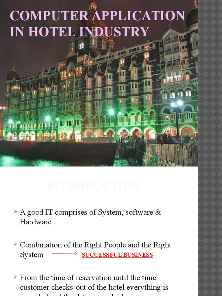 Computer Application in Hotel Industry | PDF | Computers