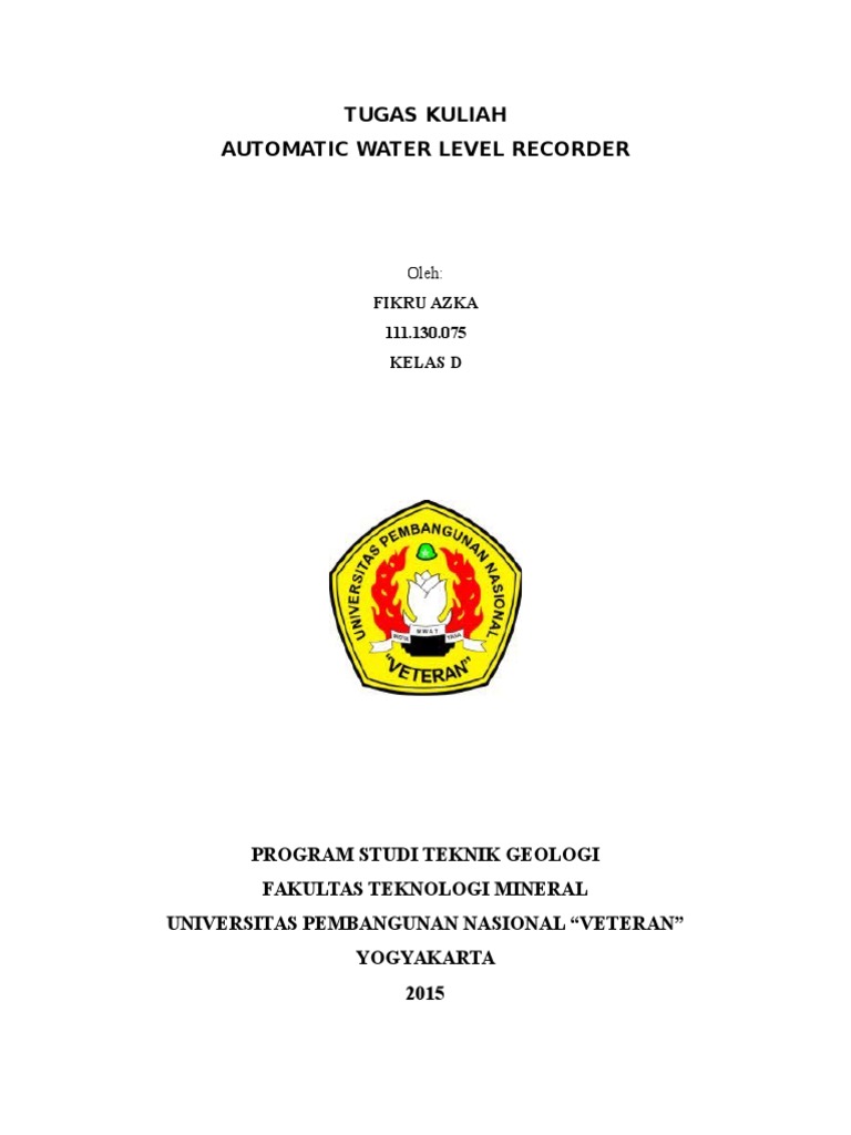 Pengenalan Automatic Water Level Recorder | PDF | Sains & Matematika ...