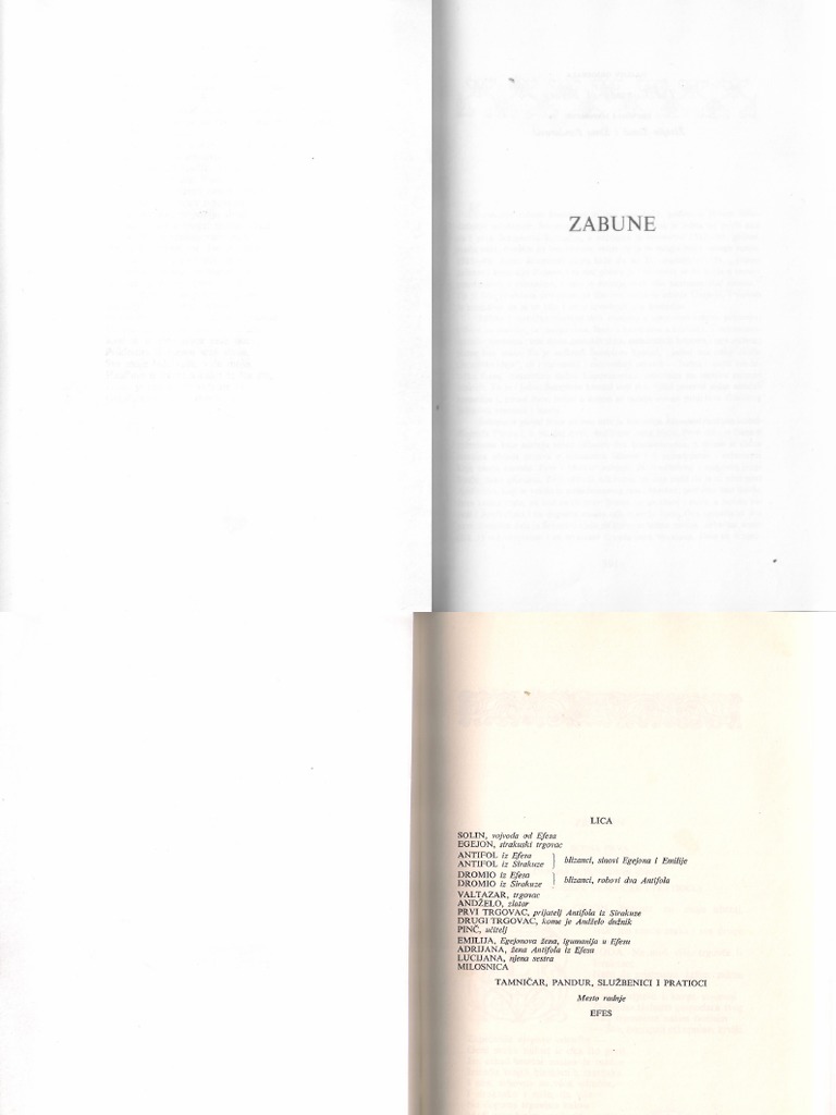 Sekspir - Zabune | PDF