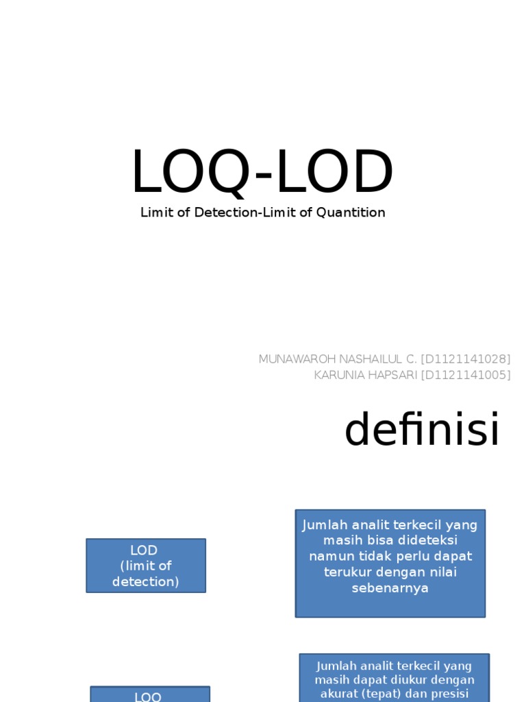 Loq Lod | PDF