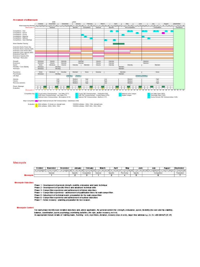 An Example of A Macrocycle: Mesocycle | PDF | Flexibility (Anatomy ...